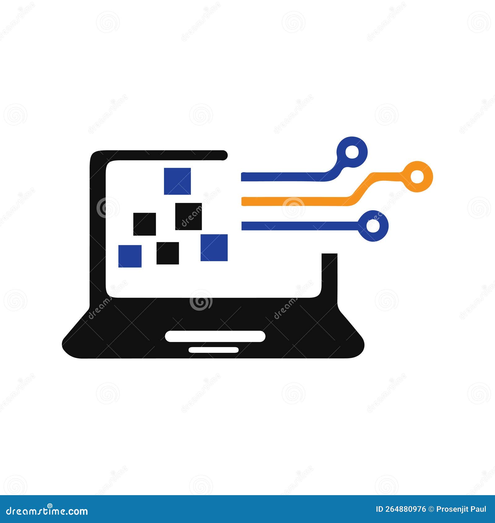 Computer technology icon stock vector. Illustration of vector - 264880976