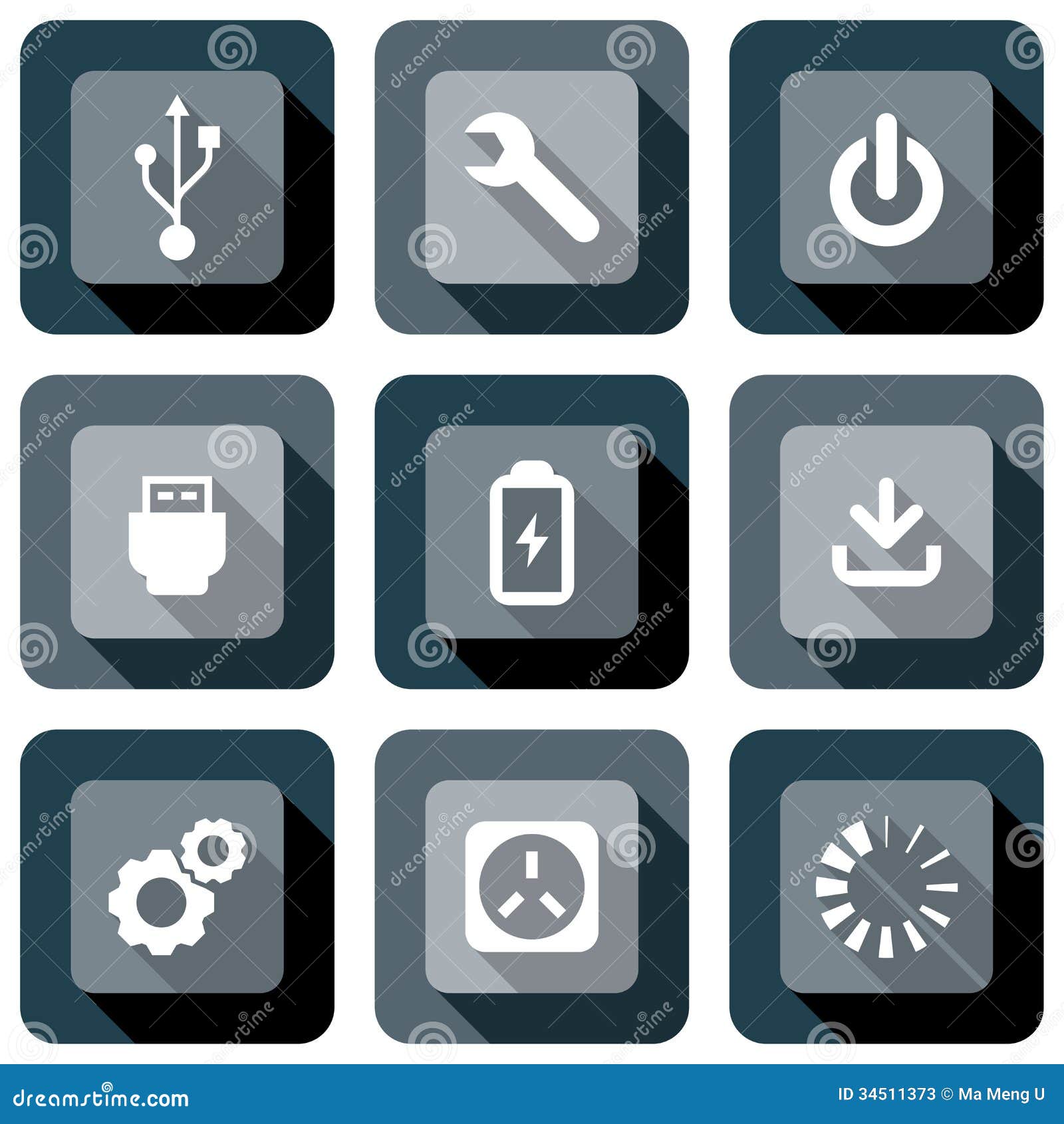 Computer Technology Icon Design Set Stock Vector - Illustration of ...