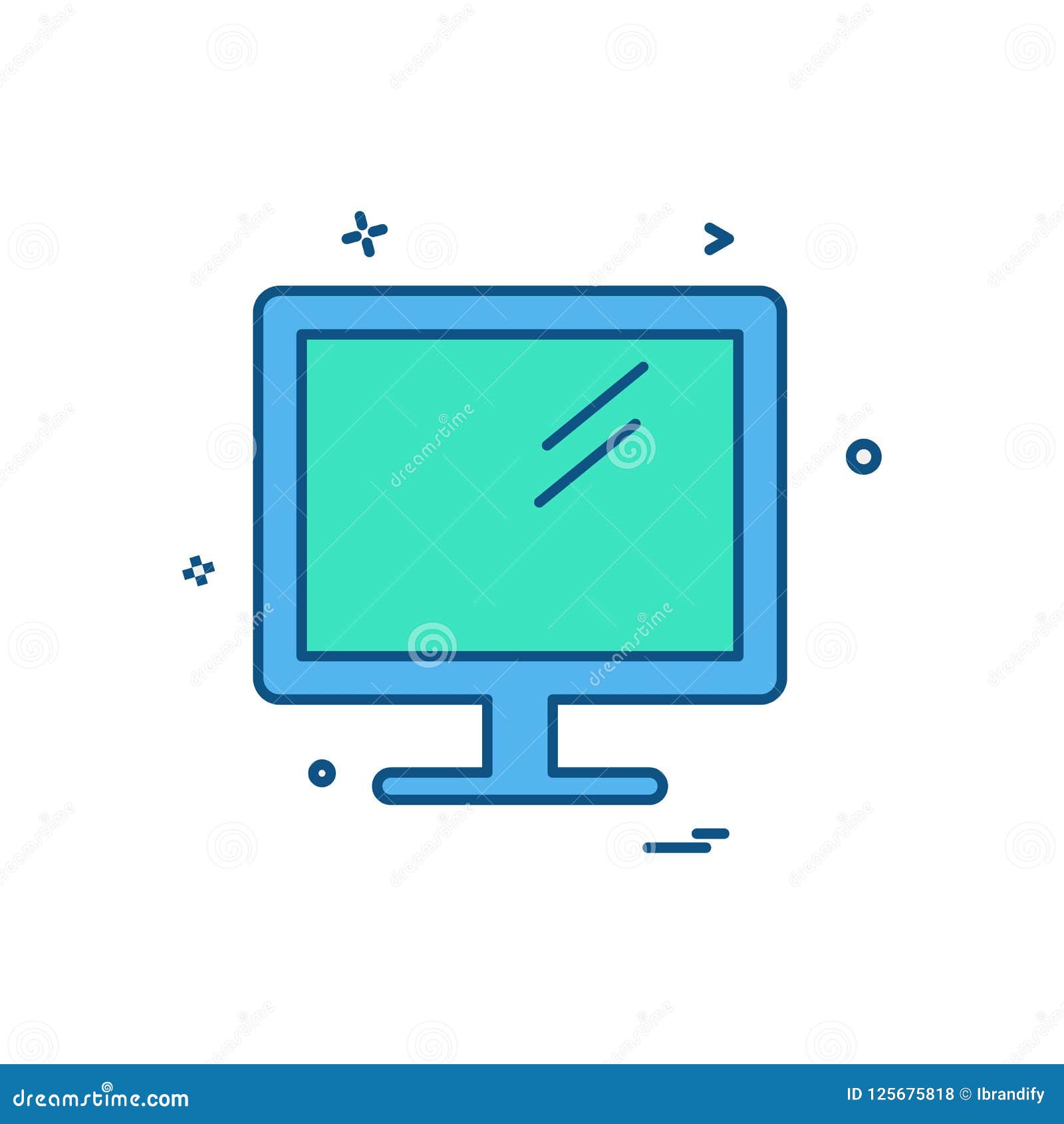 Computer Technology Icon Design Vector Stock Vector - Illustration of ...