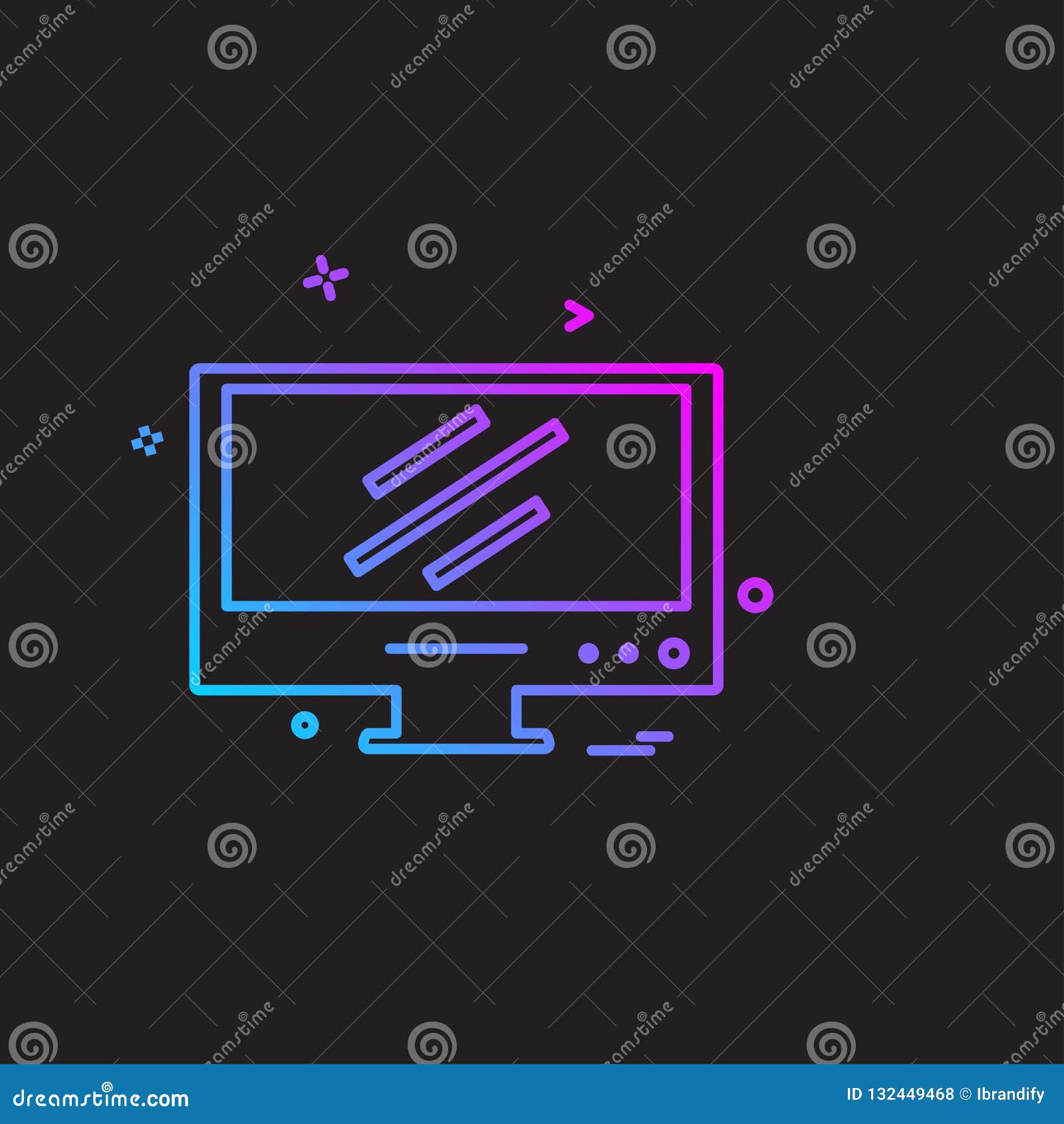 Computer Technology Icon Design Vector Stock Vector - Illustration of ...
