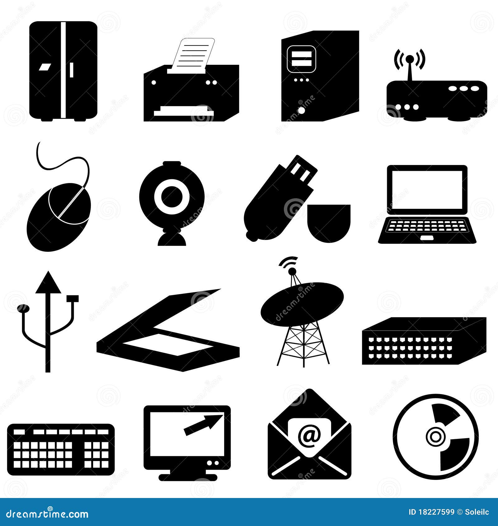 Computer and Technology Icons Stock Vector - Illustration of mouse ...