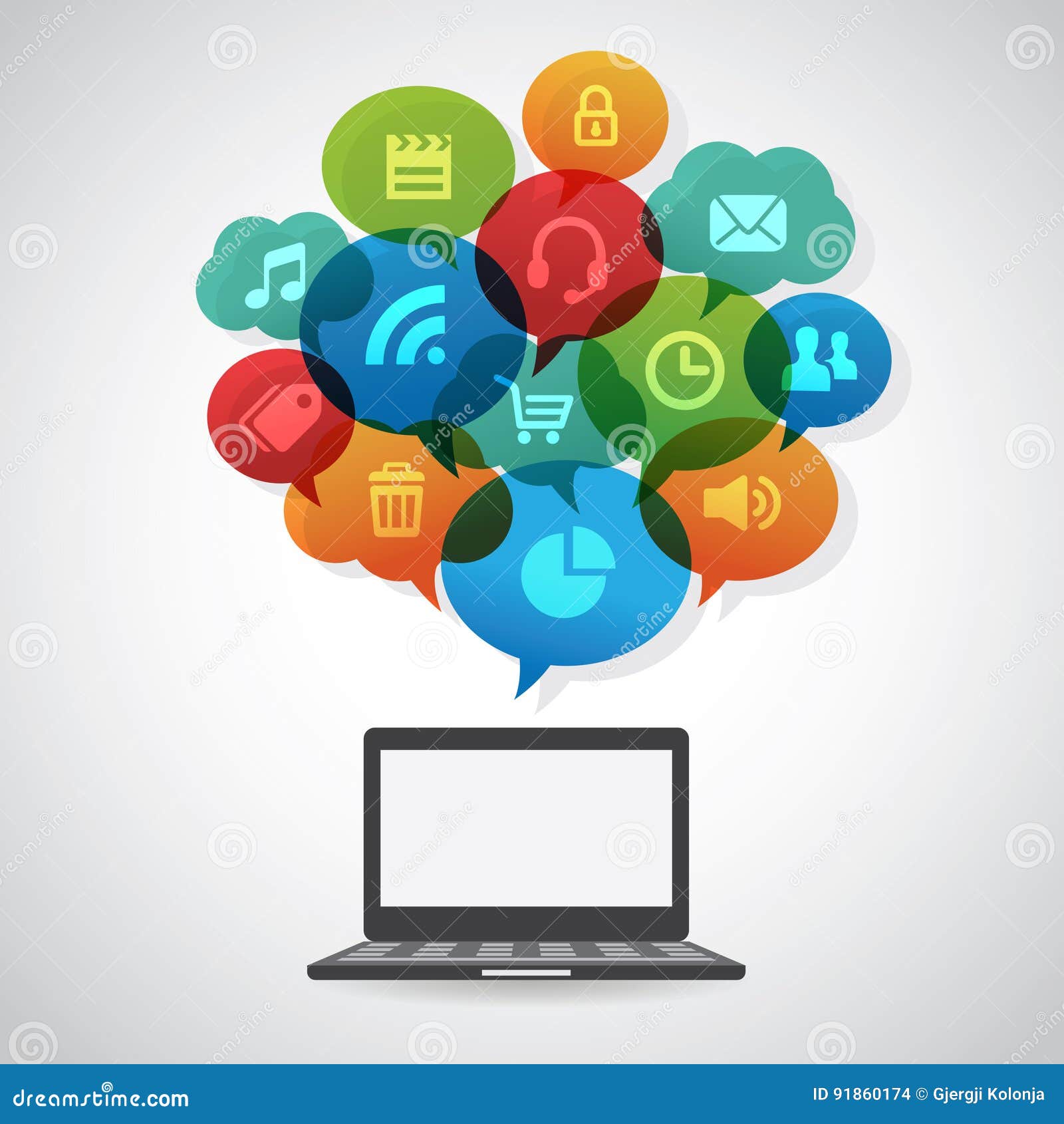 Computer Technology stock vector. Illustration of access - 91860174