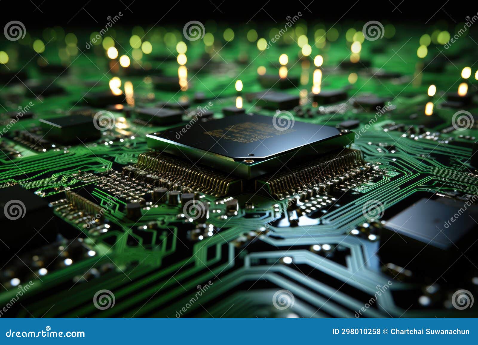 Computer Technology Image with Circuit Board Background, Ideal for ...