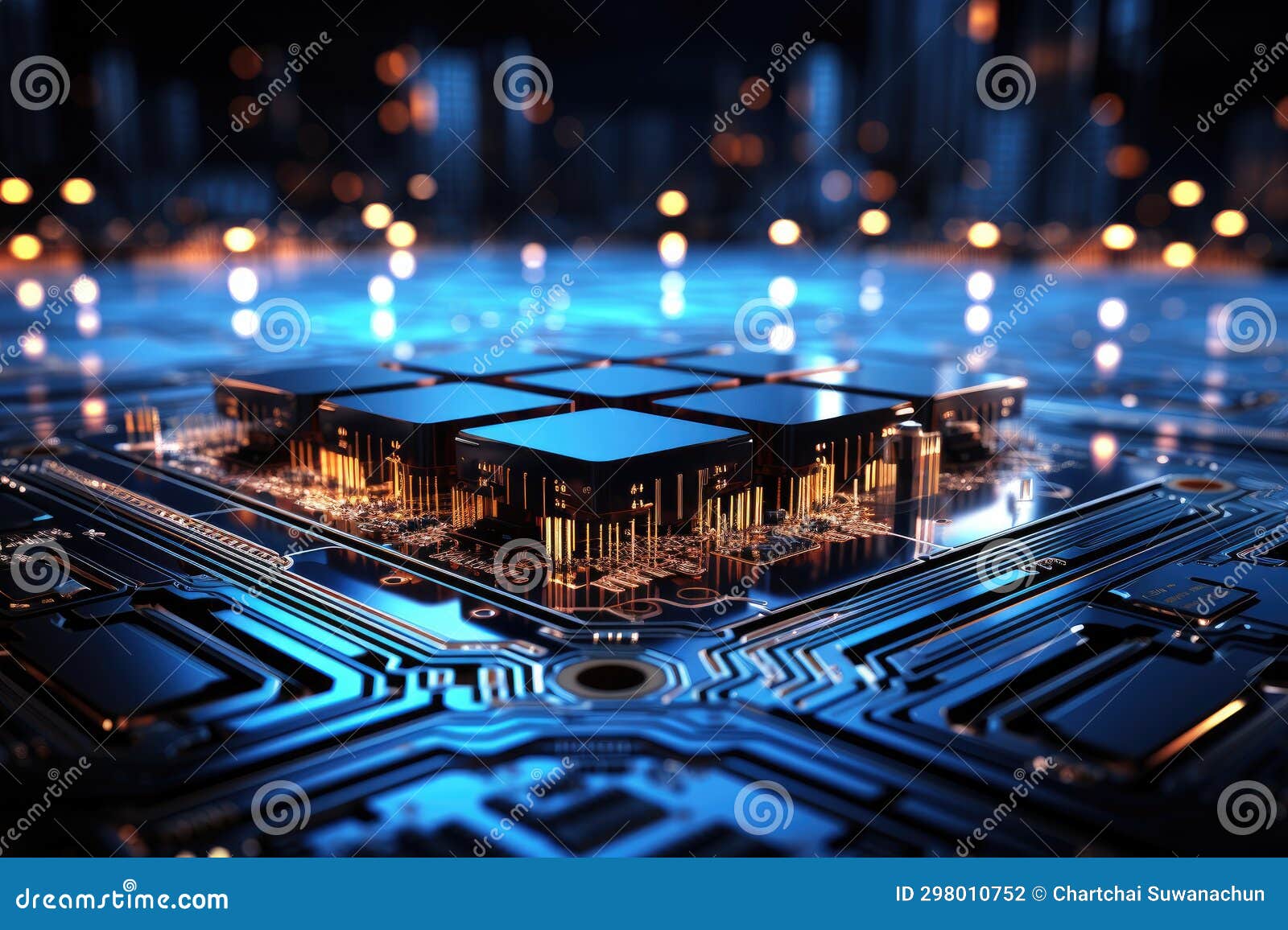 Computer Technology Image with Circuit Board Background, Ideal for ...