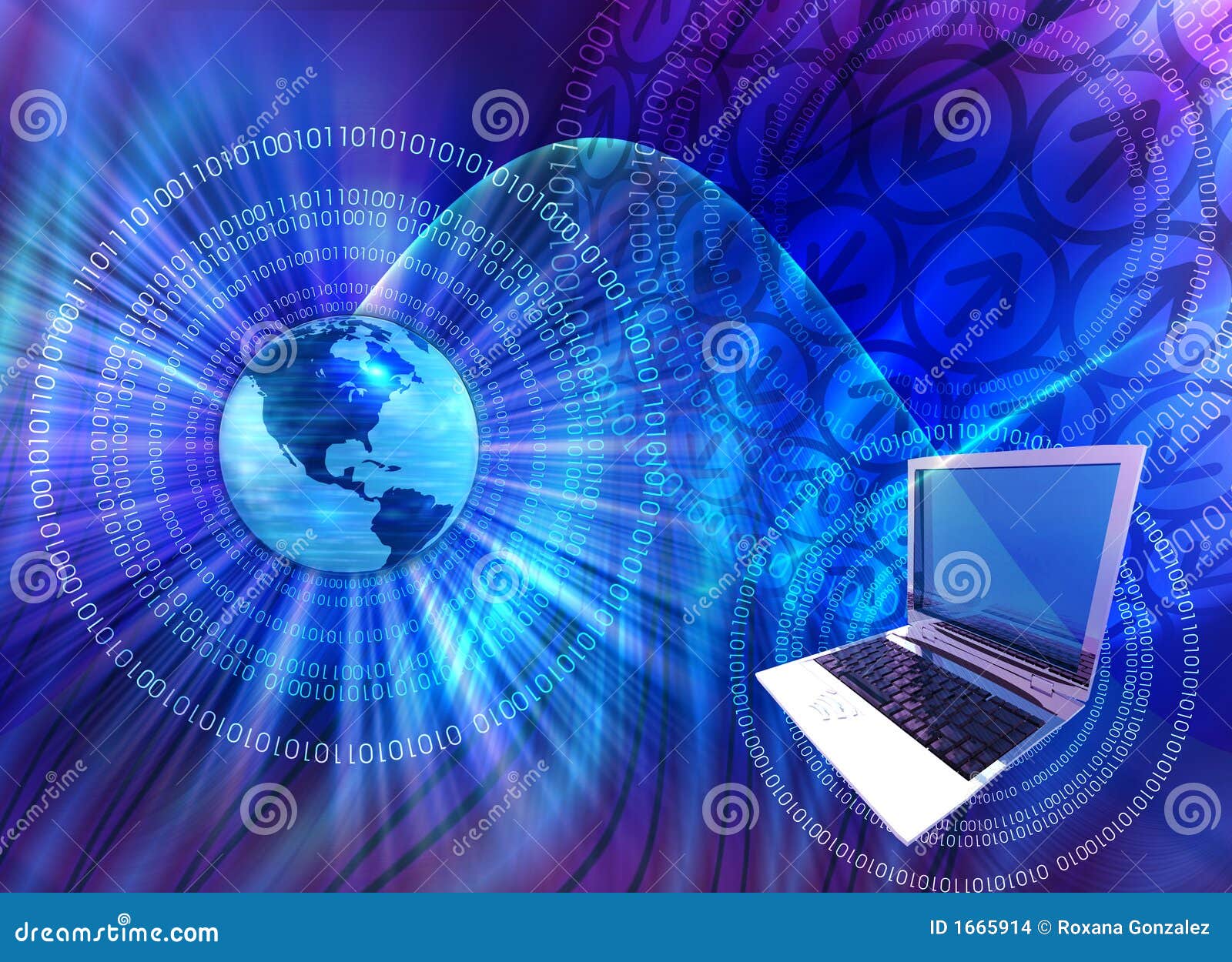 Computer technology mix stock illustration. Illustration of connection ...