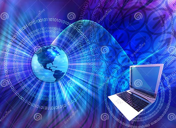 Computer technology mix stock illustration. Illustration of connection ...