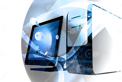 Computer Technology Mix - Blue Stock Illustration - Illustration of ...