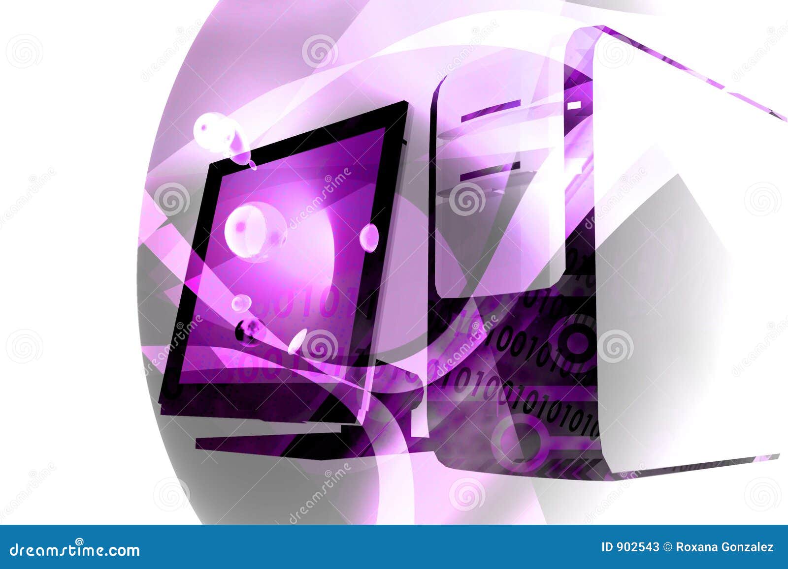 Computer Technology Mix - Violet Stock Illustration - Illustration of ...