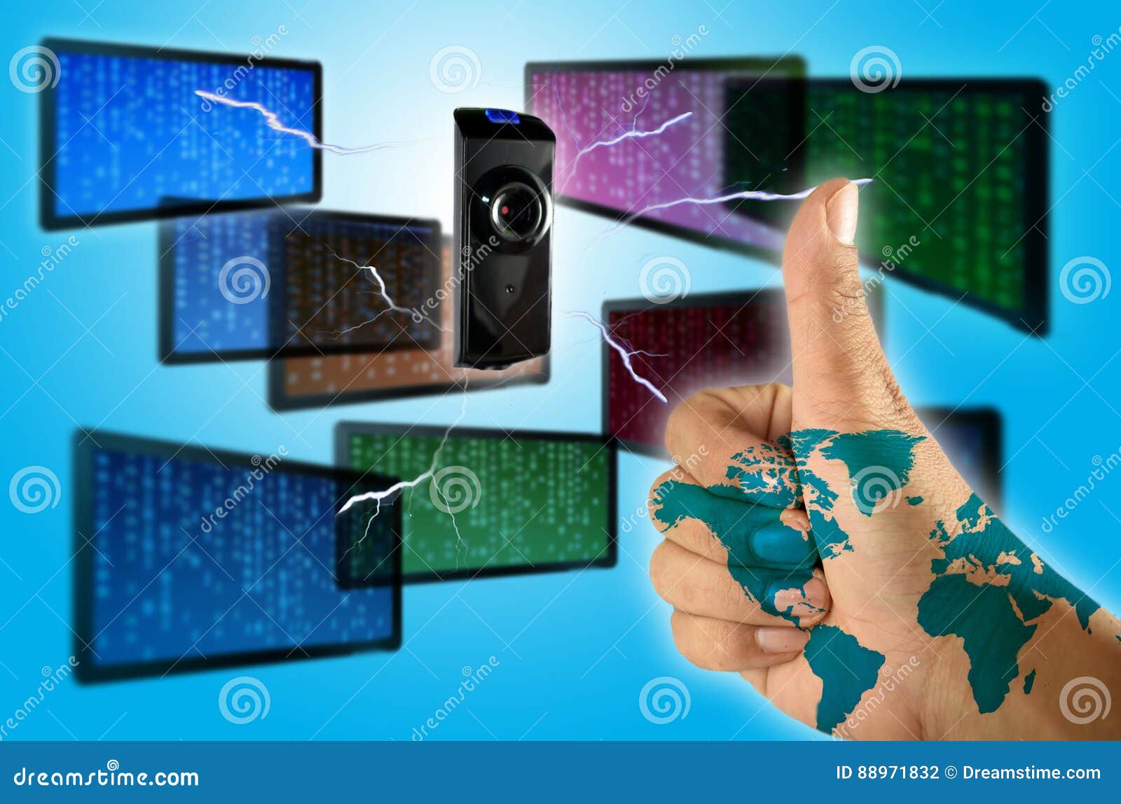 Computer Technology and the People Stock Photo - Image of communicate ...