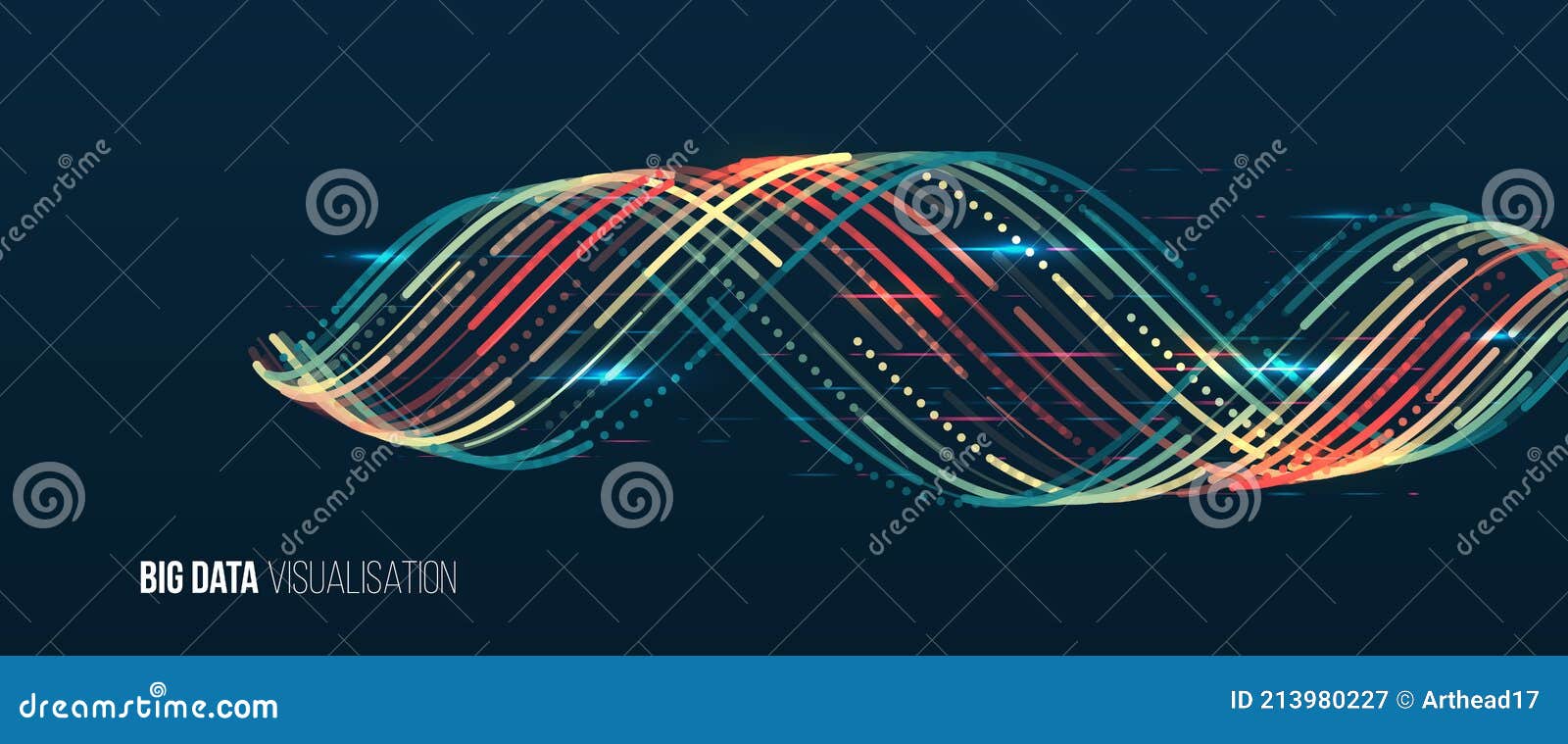 Computer Technology Sorting Data Concept Machine Learning Algorithm Waves Twisted Array Visual