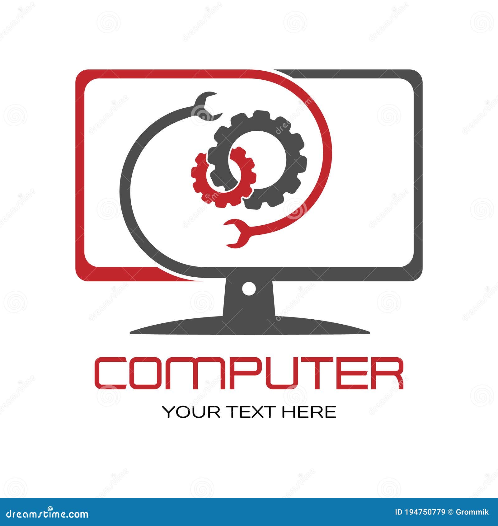 Computer Technology. Vector Illustration for Theme Design Isolated ...