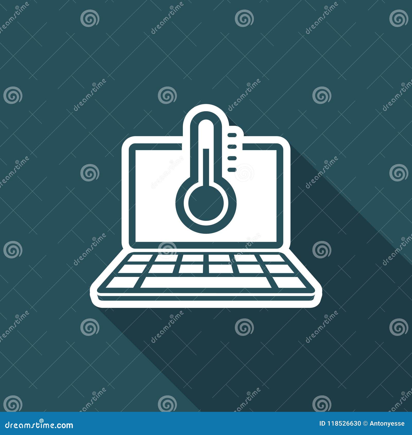 Computer Temperature - Vector Web Icon Stock Vector - Illustration of ...