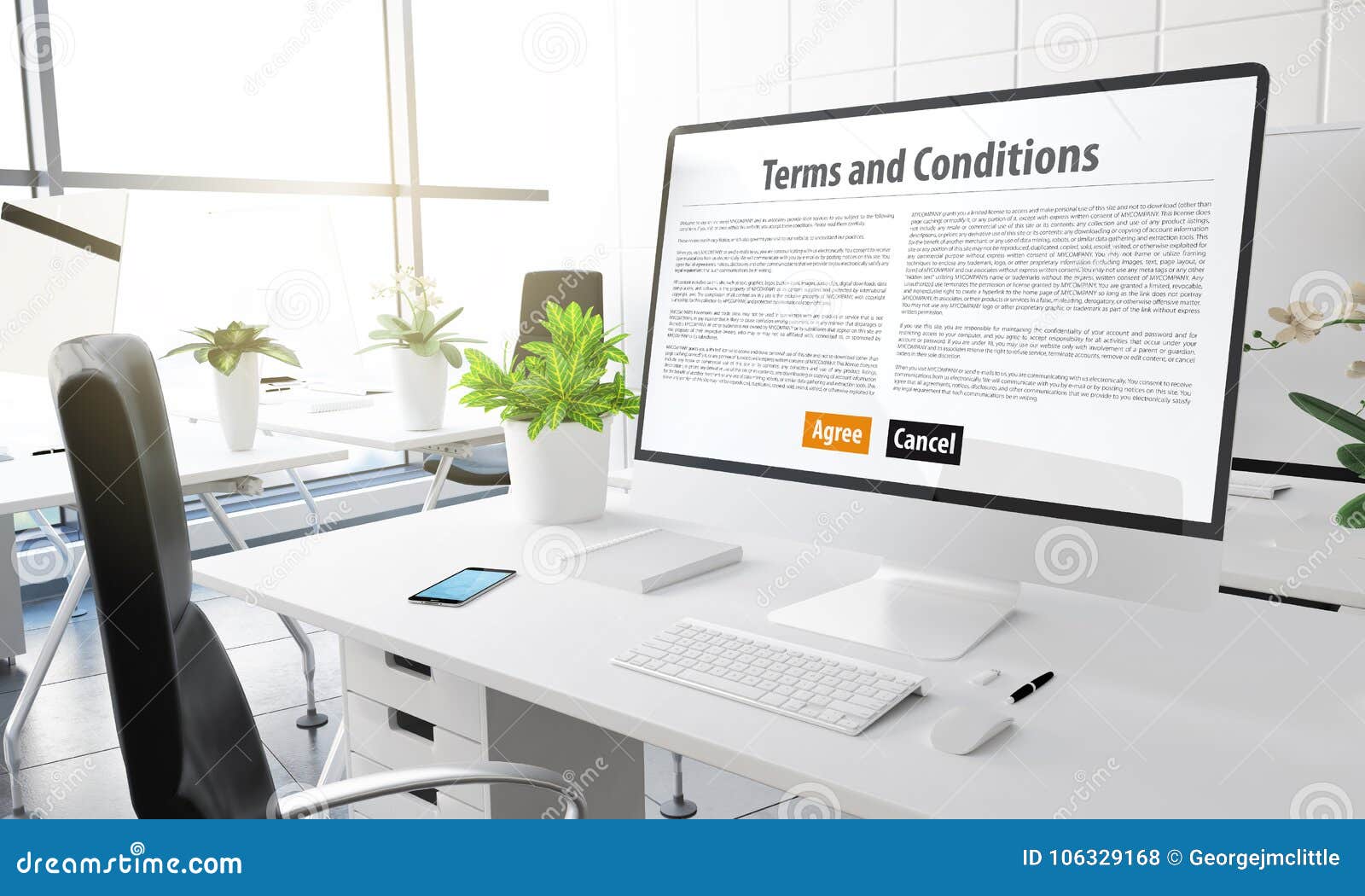Computer Office Terms and Conditions Website Stock Illustration ...