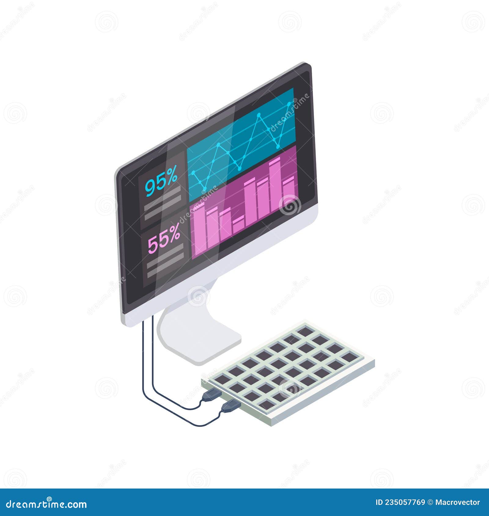 Computer Testing Chips Composition Stock Vector - Illustration of ...