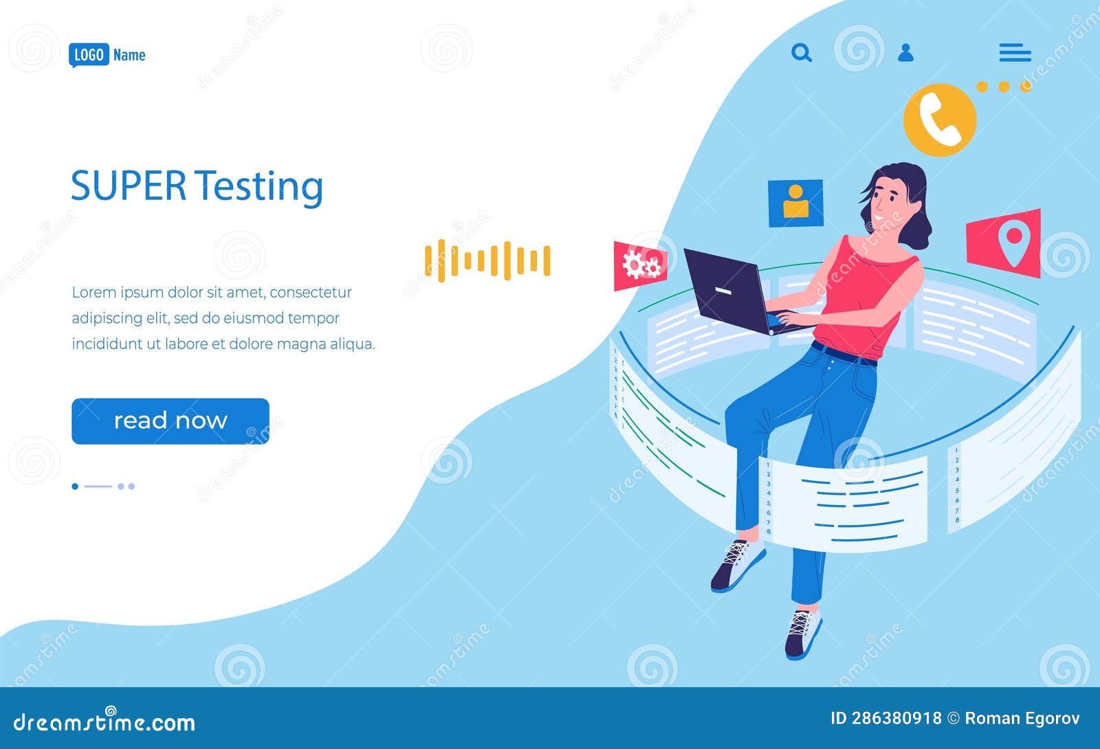 Air Testing Landing Page Design Website Banner Vector Template Set Air Quality Testing Inside