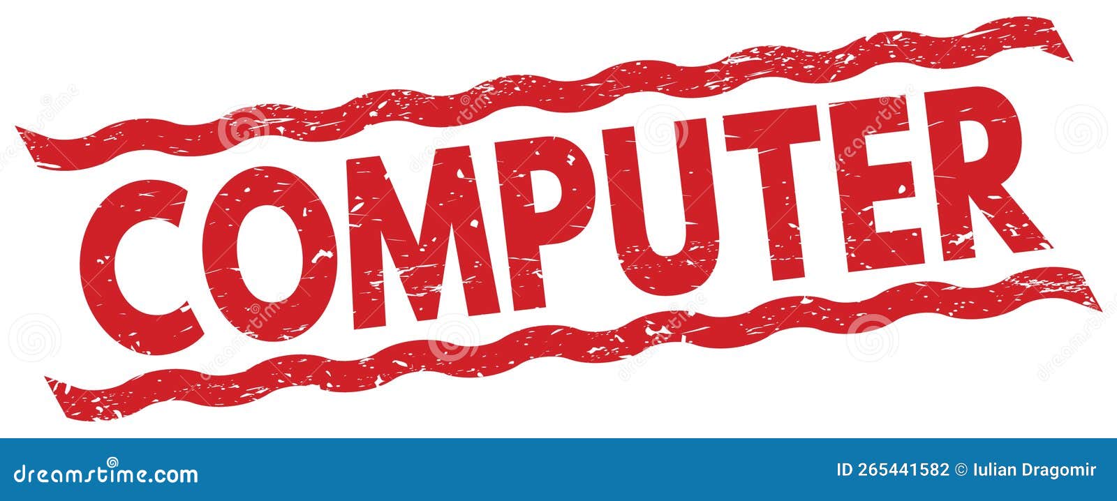 COMPUTER Text on Red Lines Stamp Sign Stock Illustration - Illustration ...