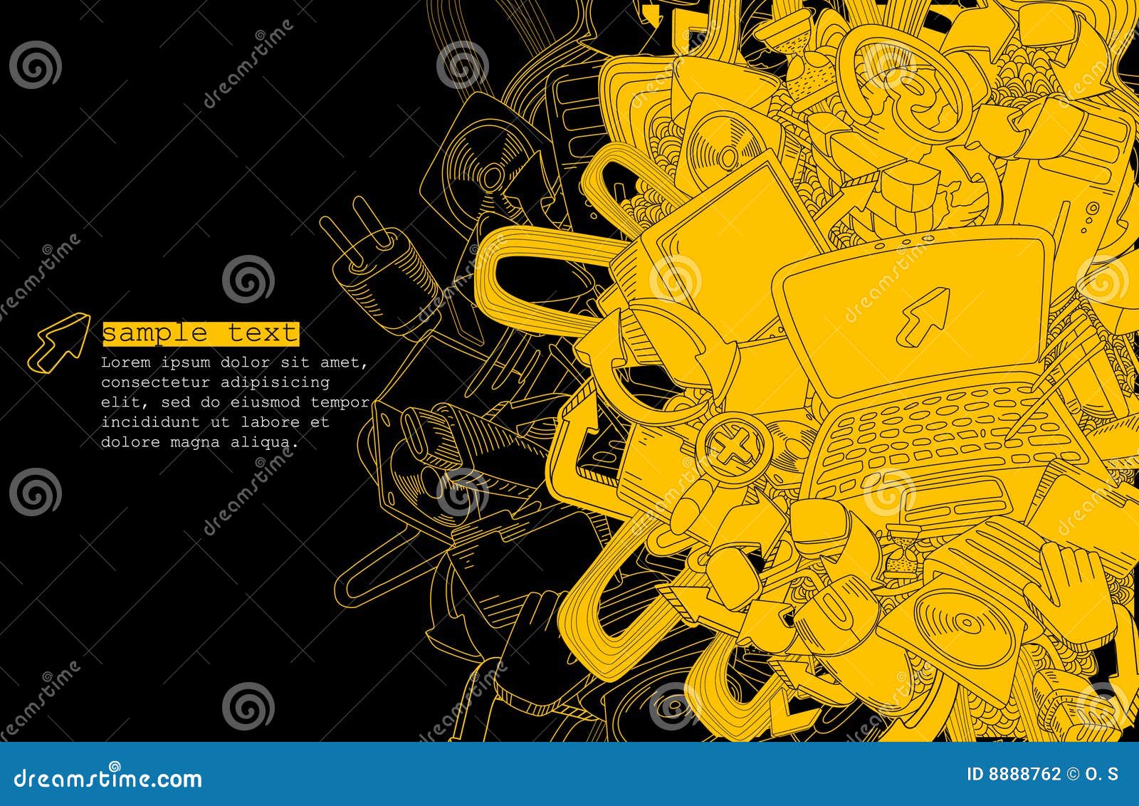 Computer Theme Background-vector Stock Vector - Illustration of load ...