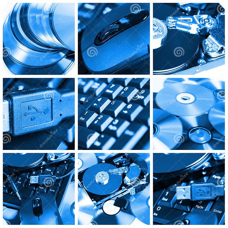 Computer theme collage stock image. Image of computer - 20272857