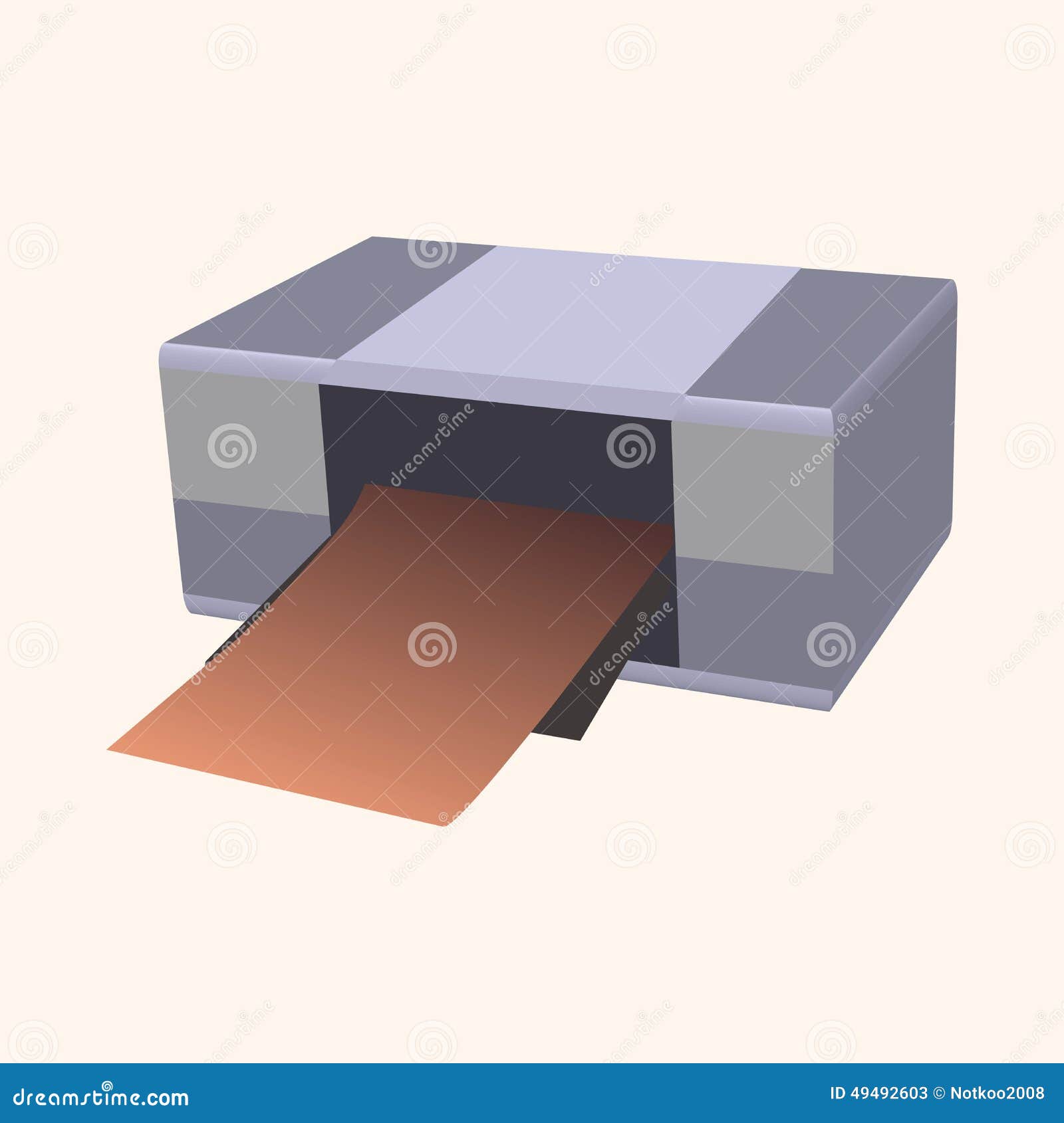 Computer Theme Printer Elements Vector Stock Vector - Illustration of ...