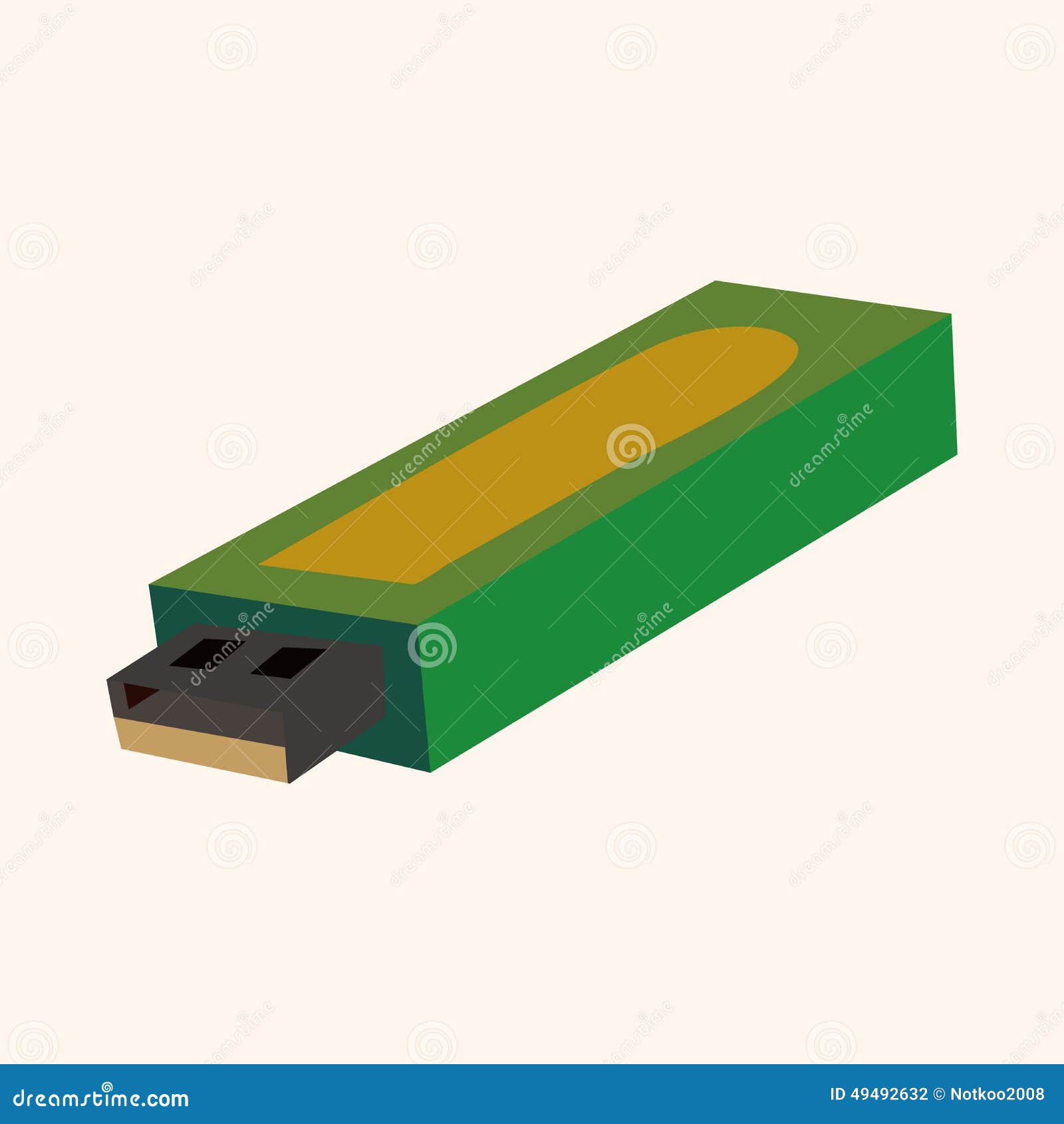 Computer Theme Usb Elements Vector Stock Vector - Illustration of drive ...