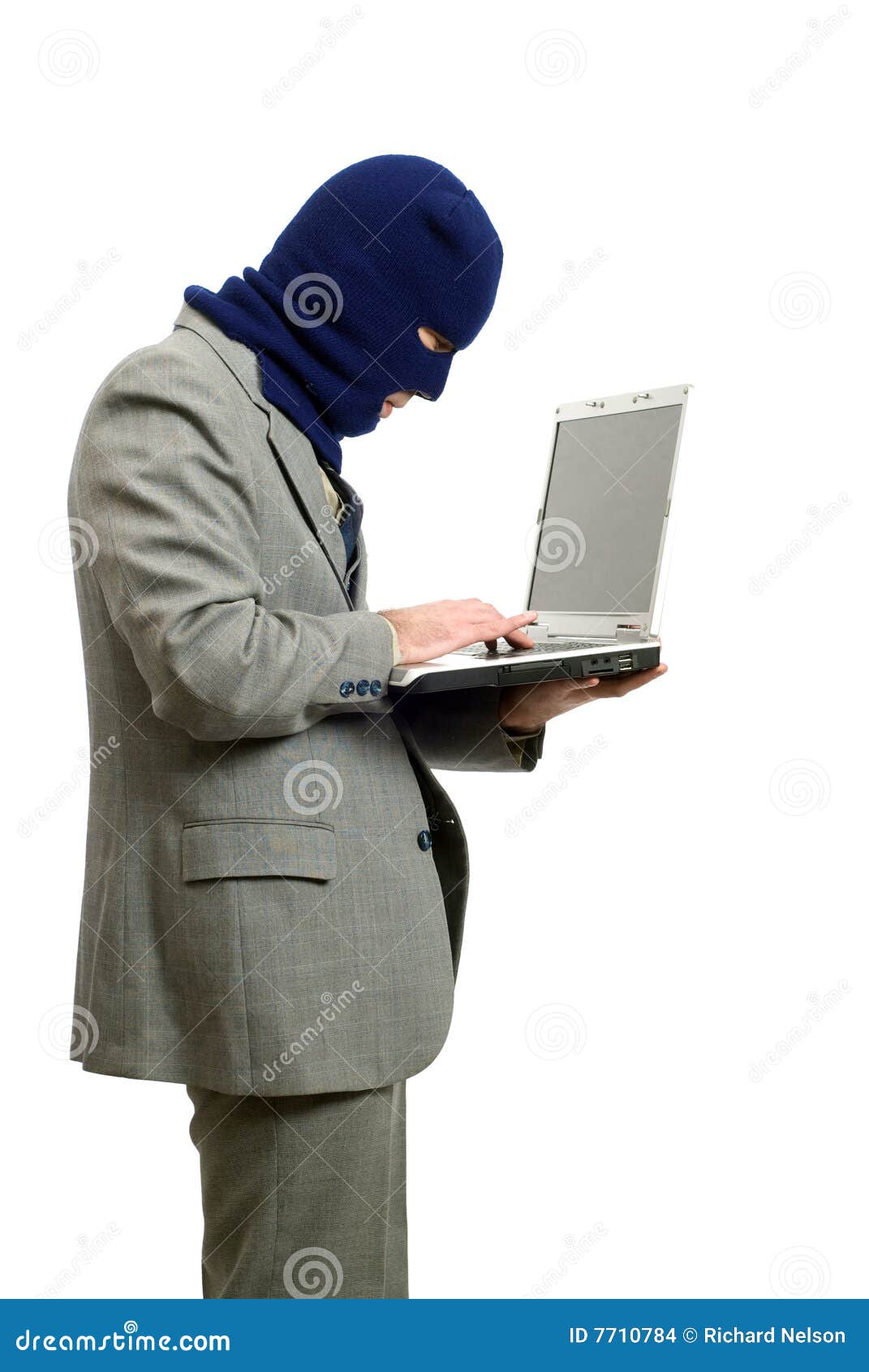 Computer Thief stock photo. Image of disguise, concept - 7710784