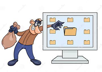 Computer Thief Illustration 2 Stock Vector - Illustration of dangerous ...
