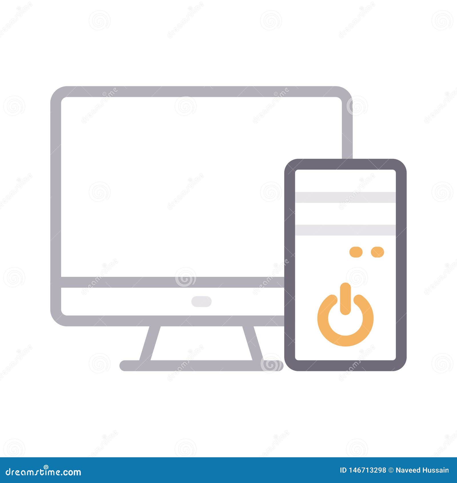 Computer Thin Line Color Vector Icon Stock Vector Illustration Of Development Line 146713298