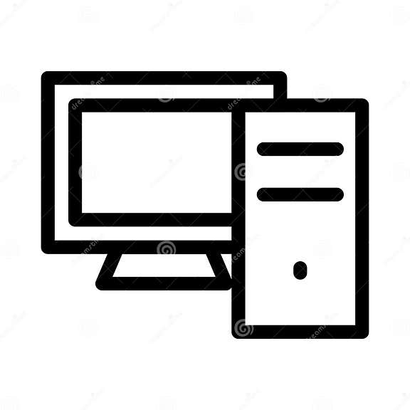 Computer icon stock illustration. Illustration of computer - 101038825