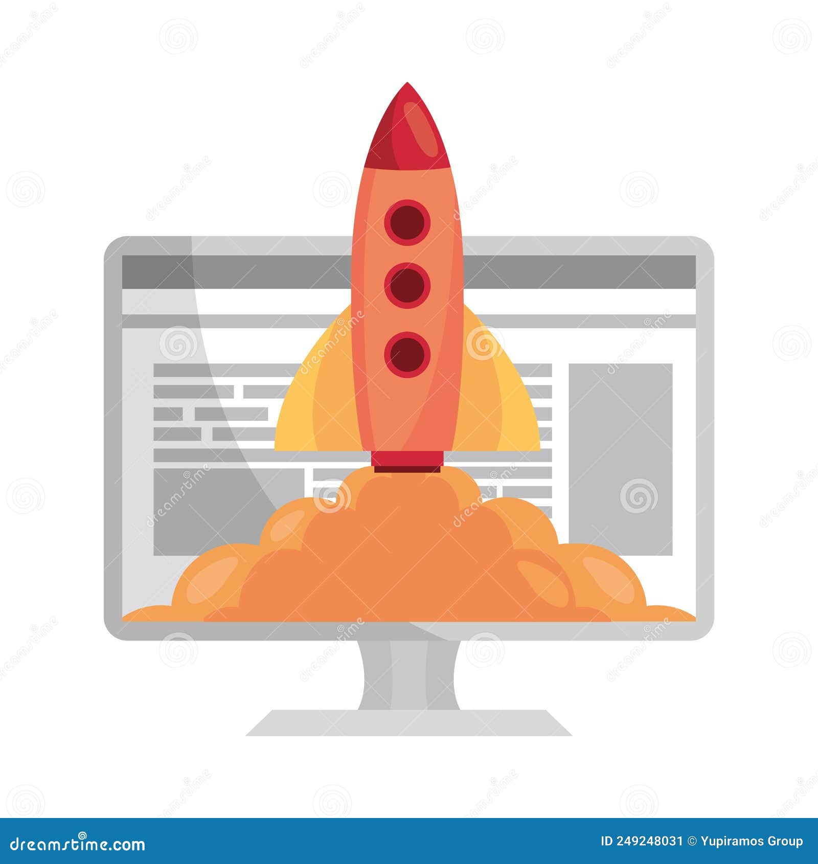 Computer Think and Creativity Stock Vector - Illustration of thinking ...