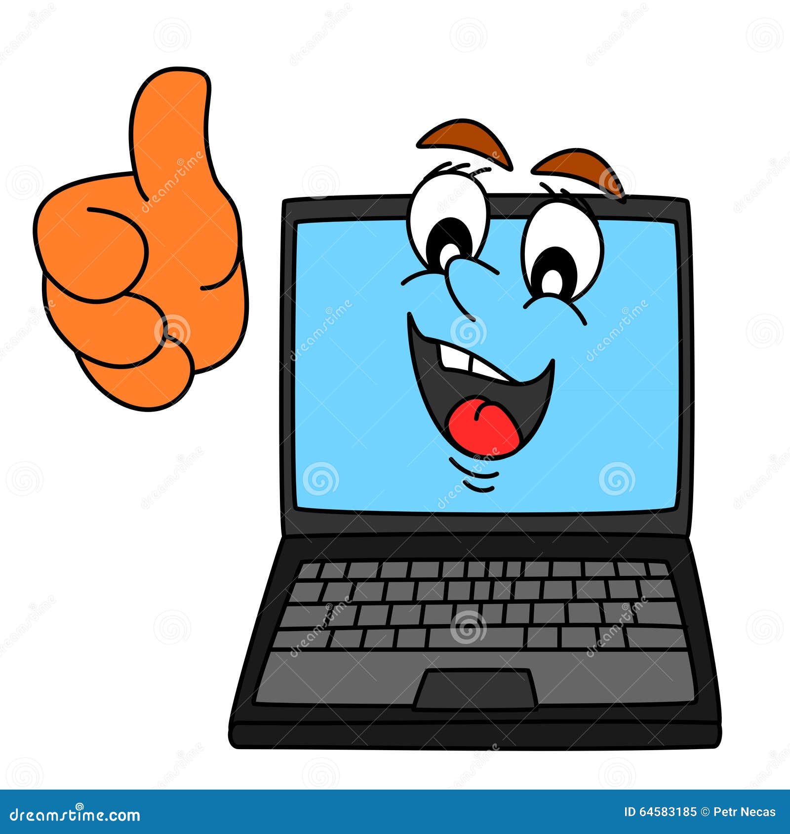 Thumbs Up Computer Stock Illustrations – 2,075 Thumbs Up Computer Stock ...