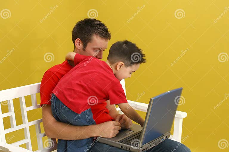 Computer Time stock photo. Image of uncle, learning, wireless - 1155740