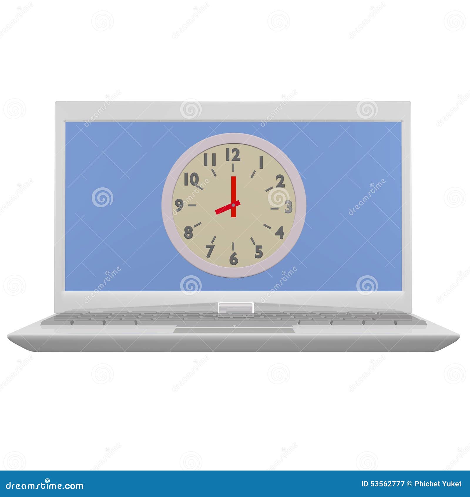 Computer Time Lock stock illustration. Illustration of render - 53562777