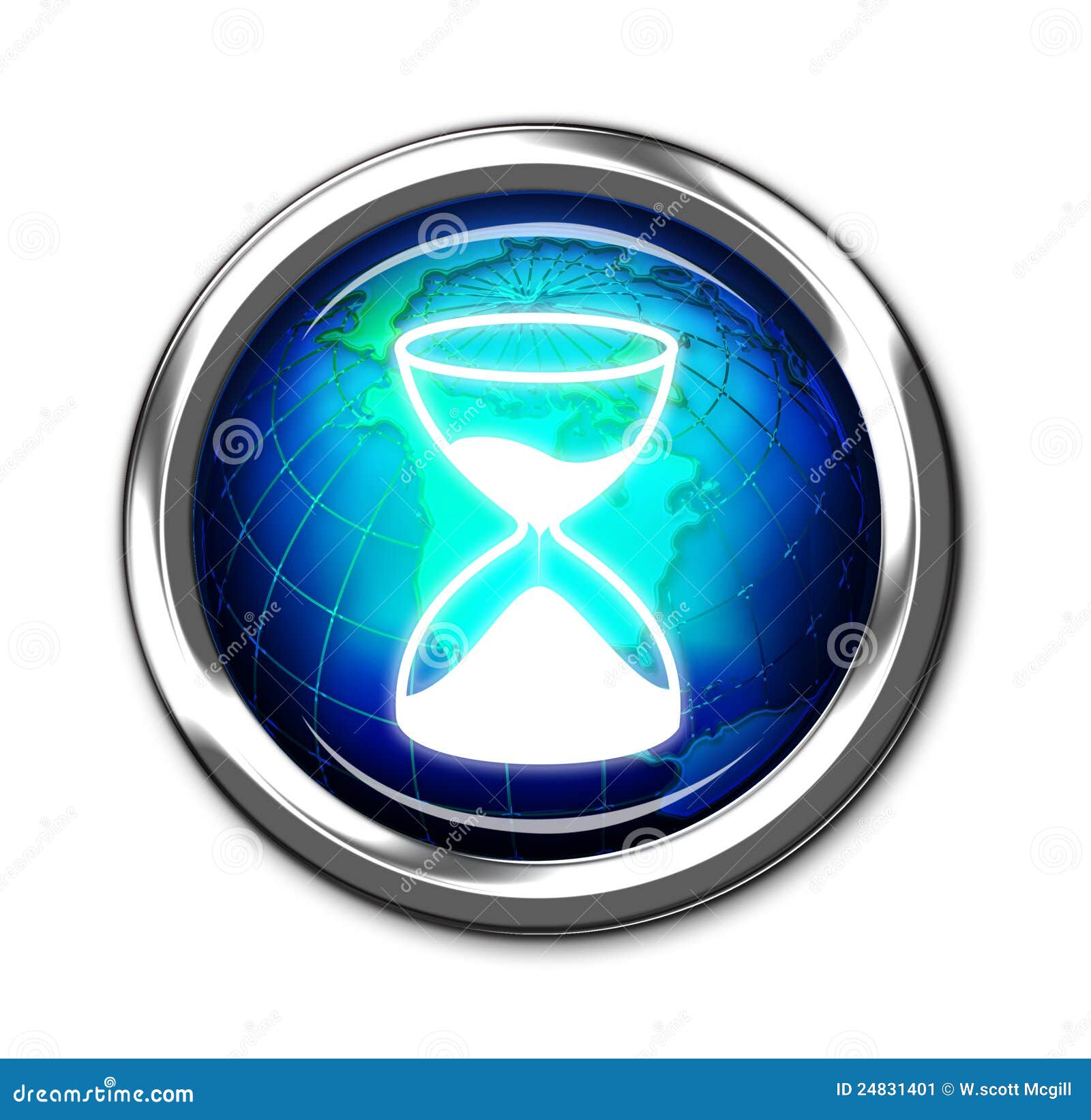 Computer timer button stock illustration. Illustration of global - 24831401