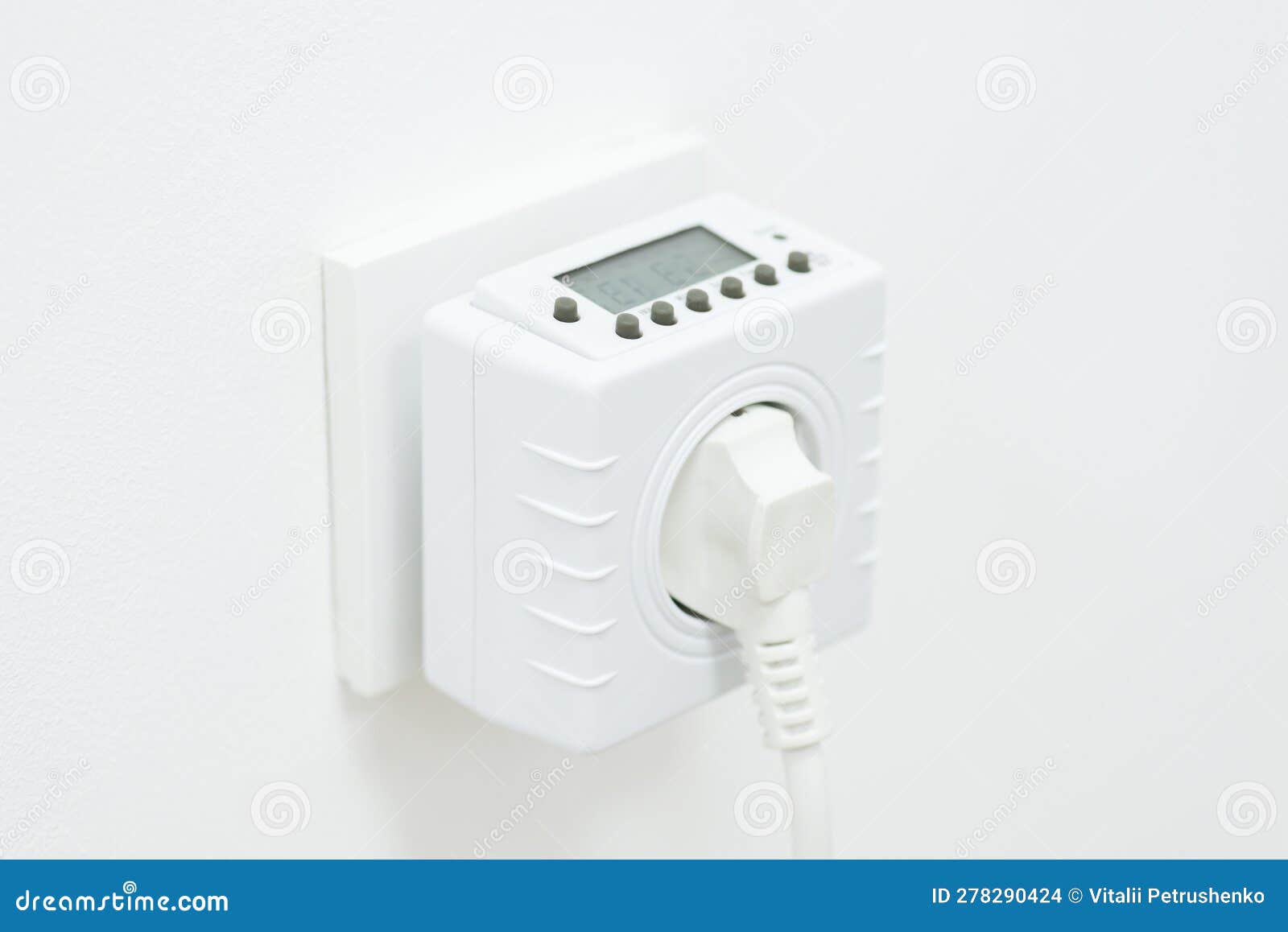 Computer- Timer Plugged in an Outlet Stock Photo - Image of outlet ...