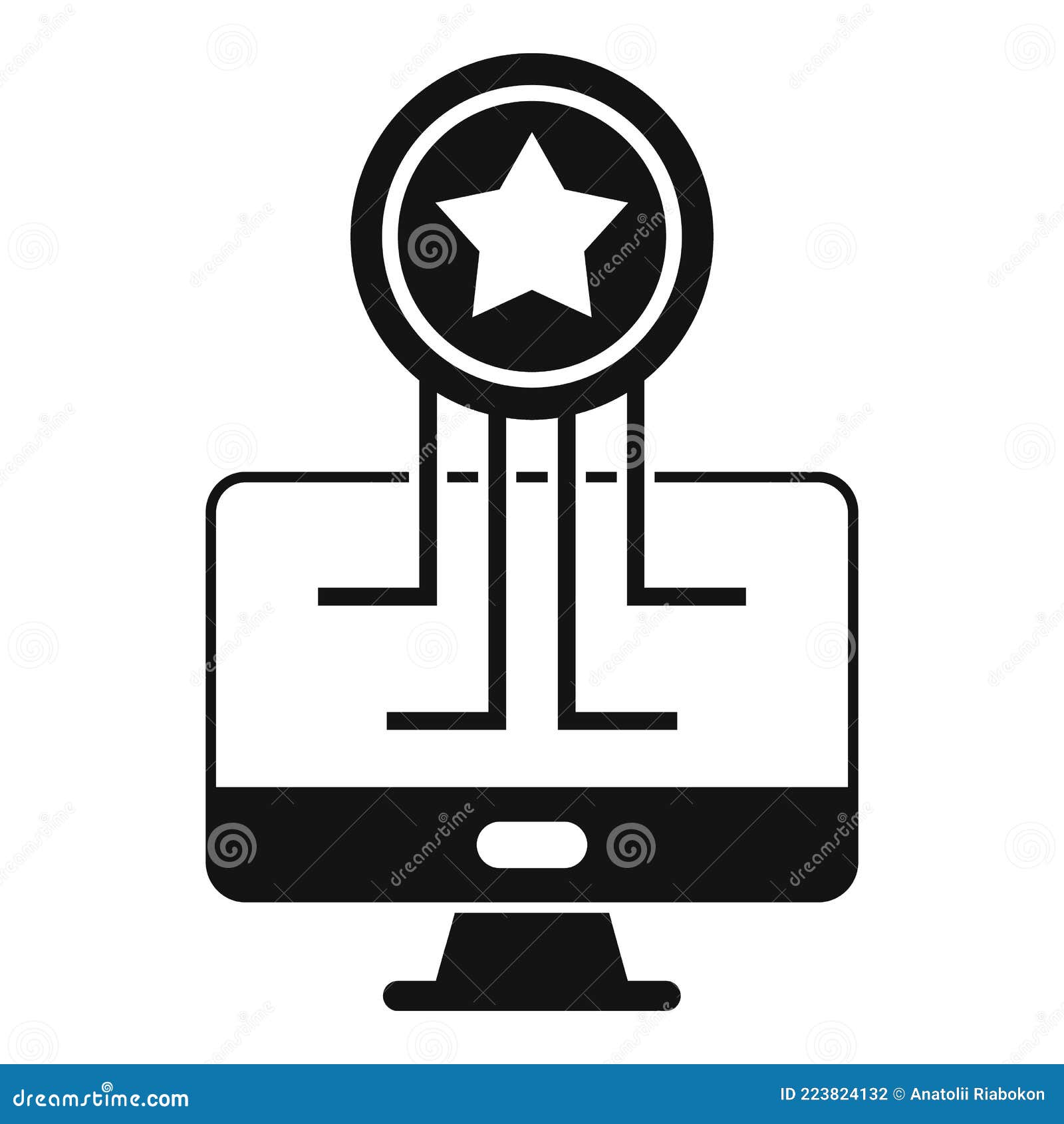 Computer Token Icon Simple Vector. Pc Crypto Circle Stock Vector ...