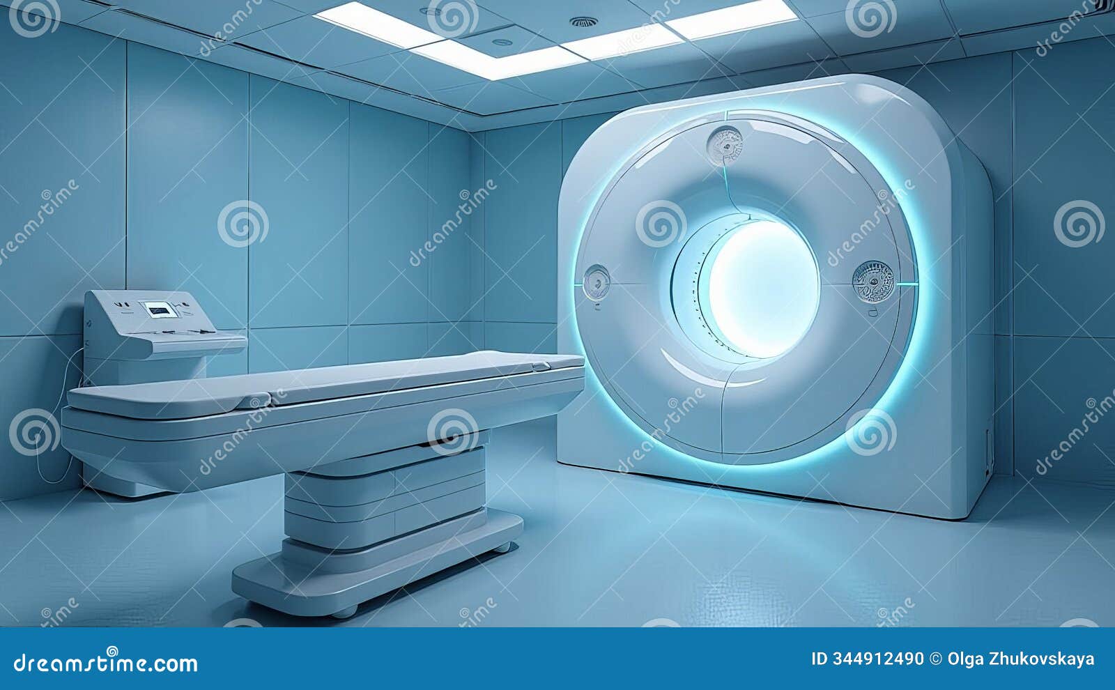 Computer Tomograph in the Hospital Stock Illustration - Illustration of ...