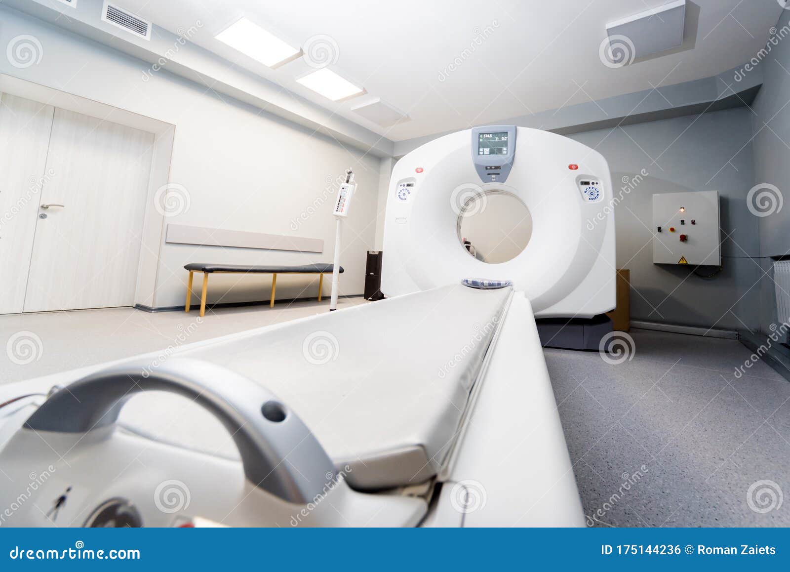 Computer Tomography Diagnostics in Medical Center. Background Stock ...