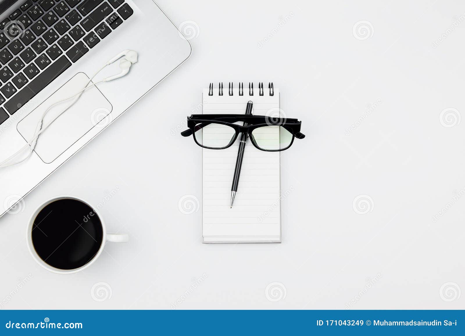 Computer Top view stock image. Image of desktop, laptop - 171043249