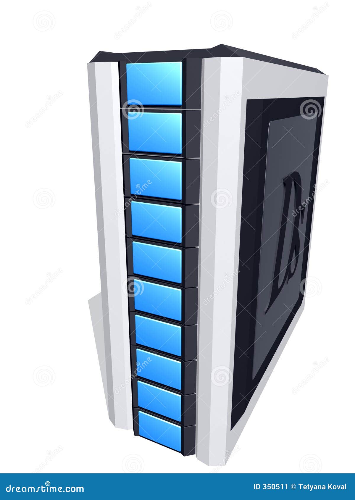 Computer tower stock illustration. Illustration of hosting - 350511