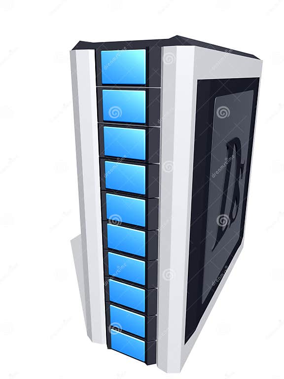 Computer tower stock illustration. Illustration of hosting - 350511