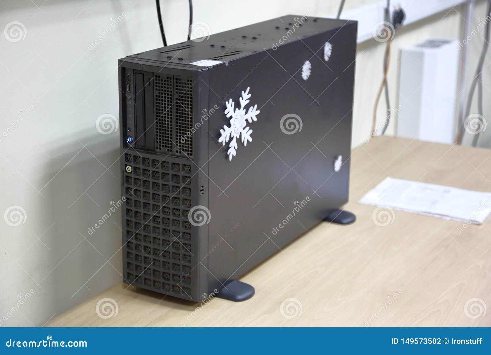 Computer Tower on the Floor Stock Photo - Image of computer, datacenter ...