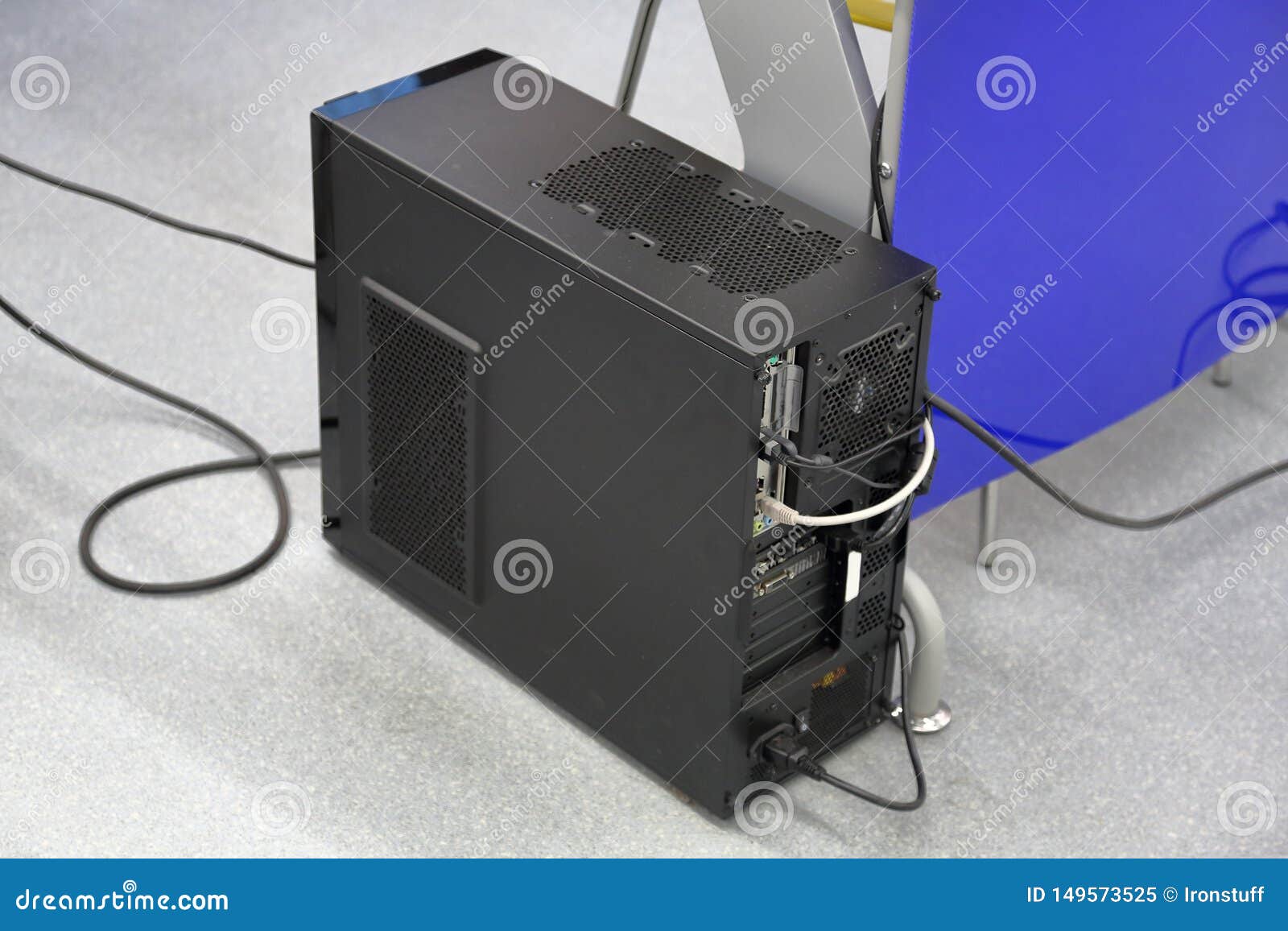 Computer Tower on the Floor Stock Image - Image of datacenter, indoors ...