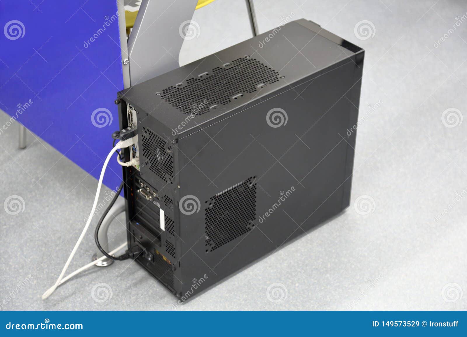 Computer Tower on the Floor Stock Image - Image of cables, personal ...