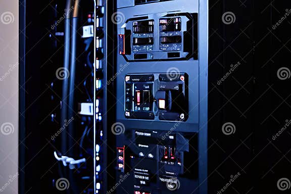 Computer Tower the Front Panel of a Computer Tower with Usb Port Stock ...