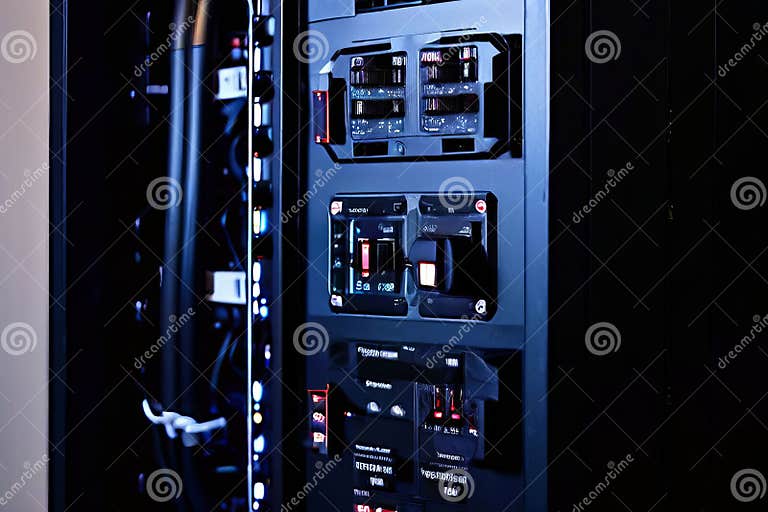 Computer Tower the Front Panel of a Computer Tower with Usb Port Stock ...