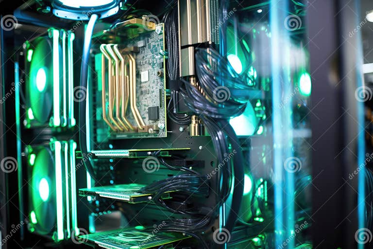 Computer Towers Internal Components with Focus on Cpu Stock Photo ...