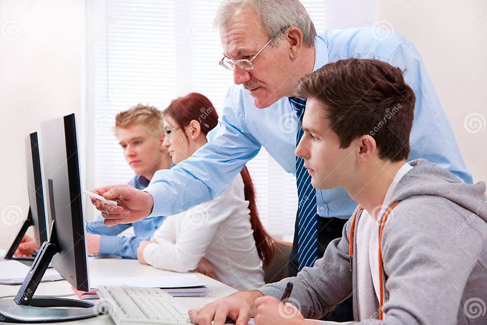 Computer training stock image. Image of student, computing - 23705505