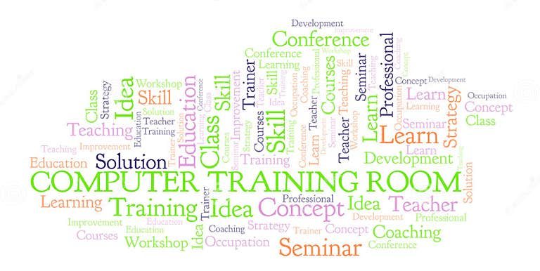Computer Training Room Word Cloud. Stock Illustration - Illustration of ...