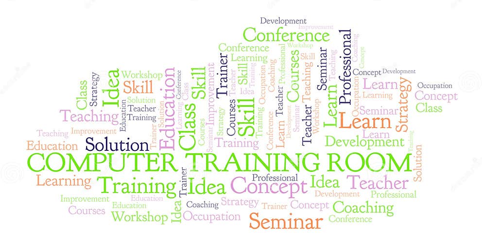 Computer Training Room Word Cloud. Stock Illustration - Illustration of ...