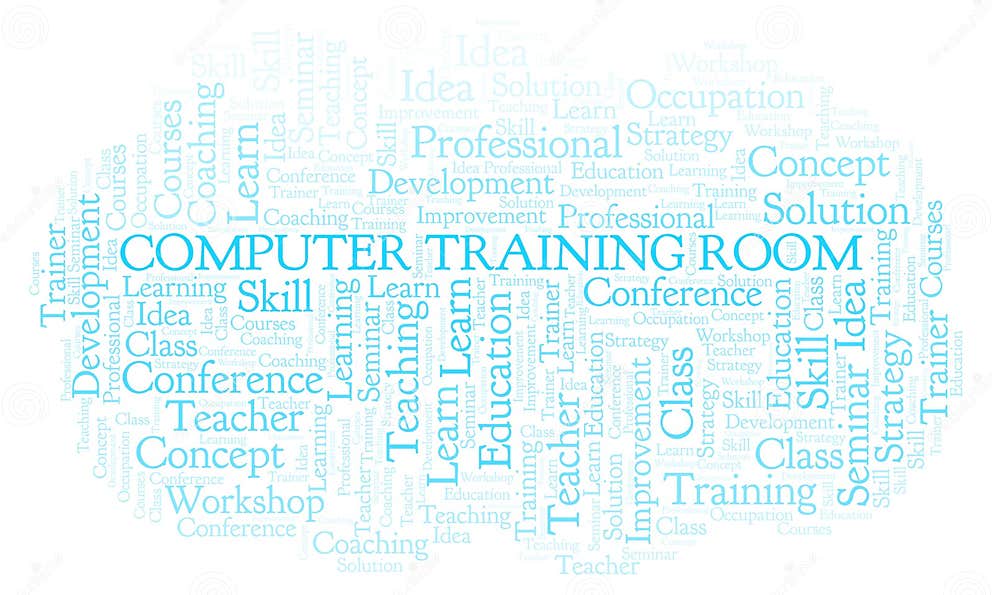 Computer Training Room Word Cloud. Stock Illustration - Illustration of ...